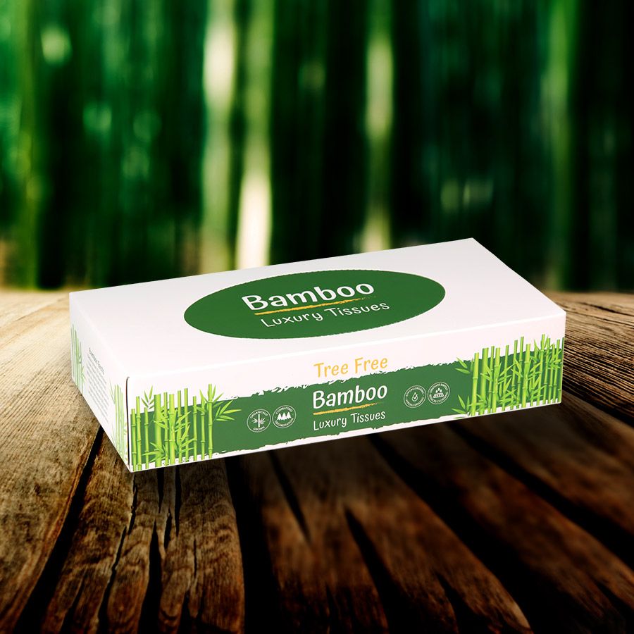 Tree Free 2 Ply Facial Bamboo Tissues Oblong Box