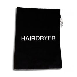 Black Cotton Hairdryer Bag