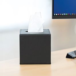Matt Black Cube Tissue Box Dispenser