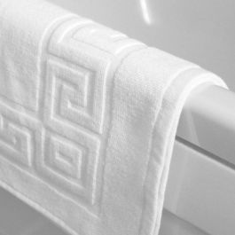 Towelling Bath Mat Greek Key 800Gsm Pack of 6